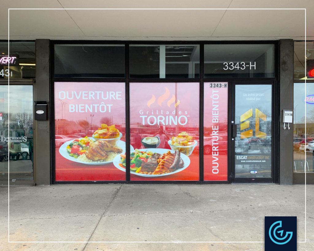 Printing banners, wall graphics, window graphics and marketing materials