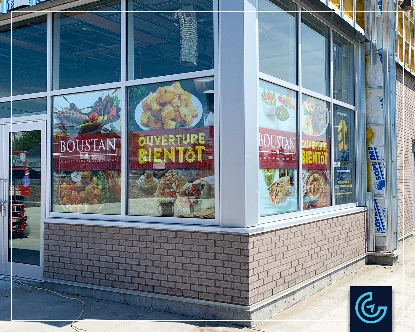 "Opening soon" window graphics designed, printed and installed for the ...