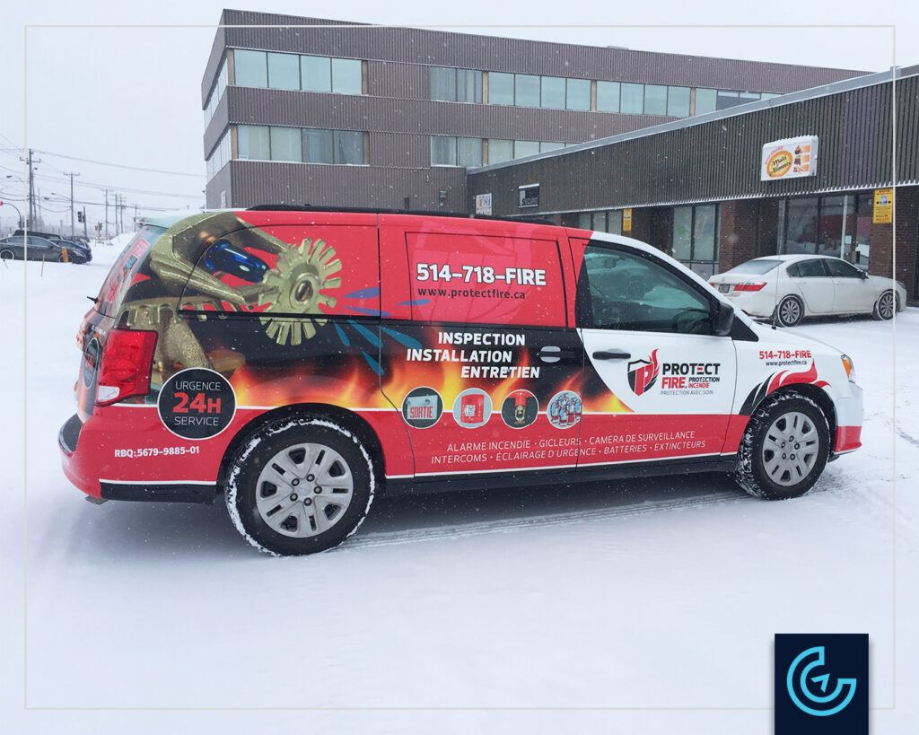 Half vehicle wrap on a minivan 2015 Dodge Grand Caravan for the full ...