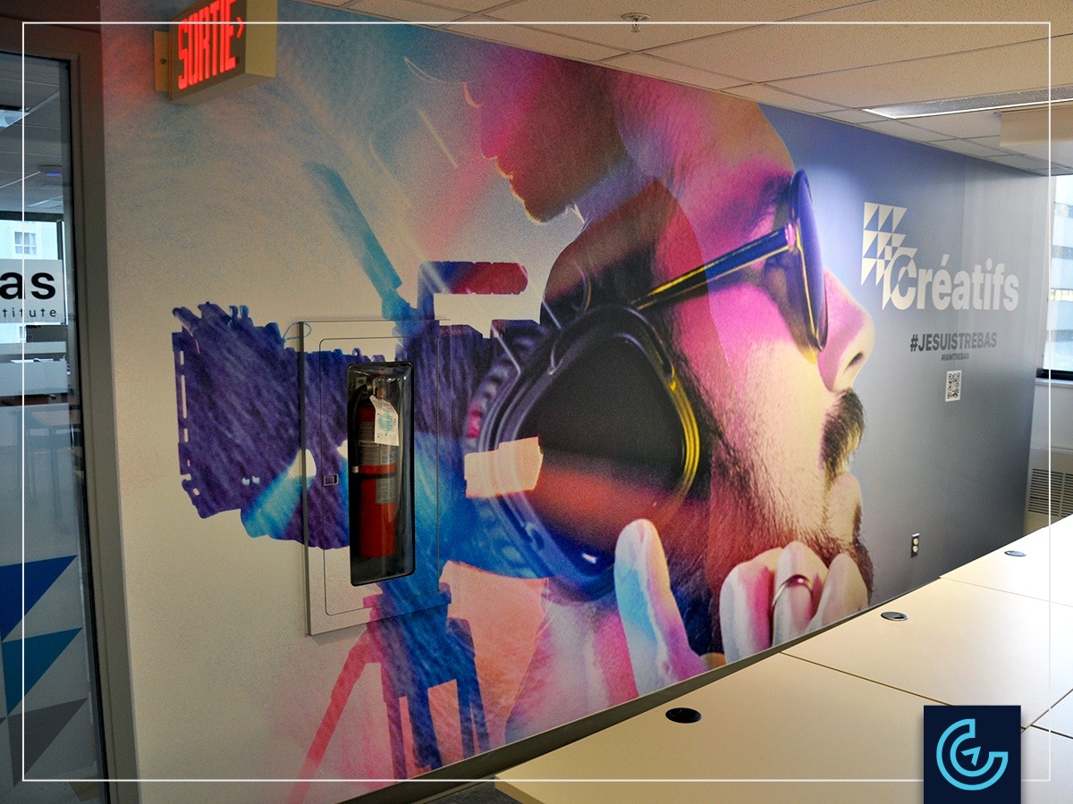 Interior decoration wall graphics: Trebas (Montreal) - Click Affiche Inc.