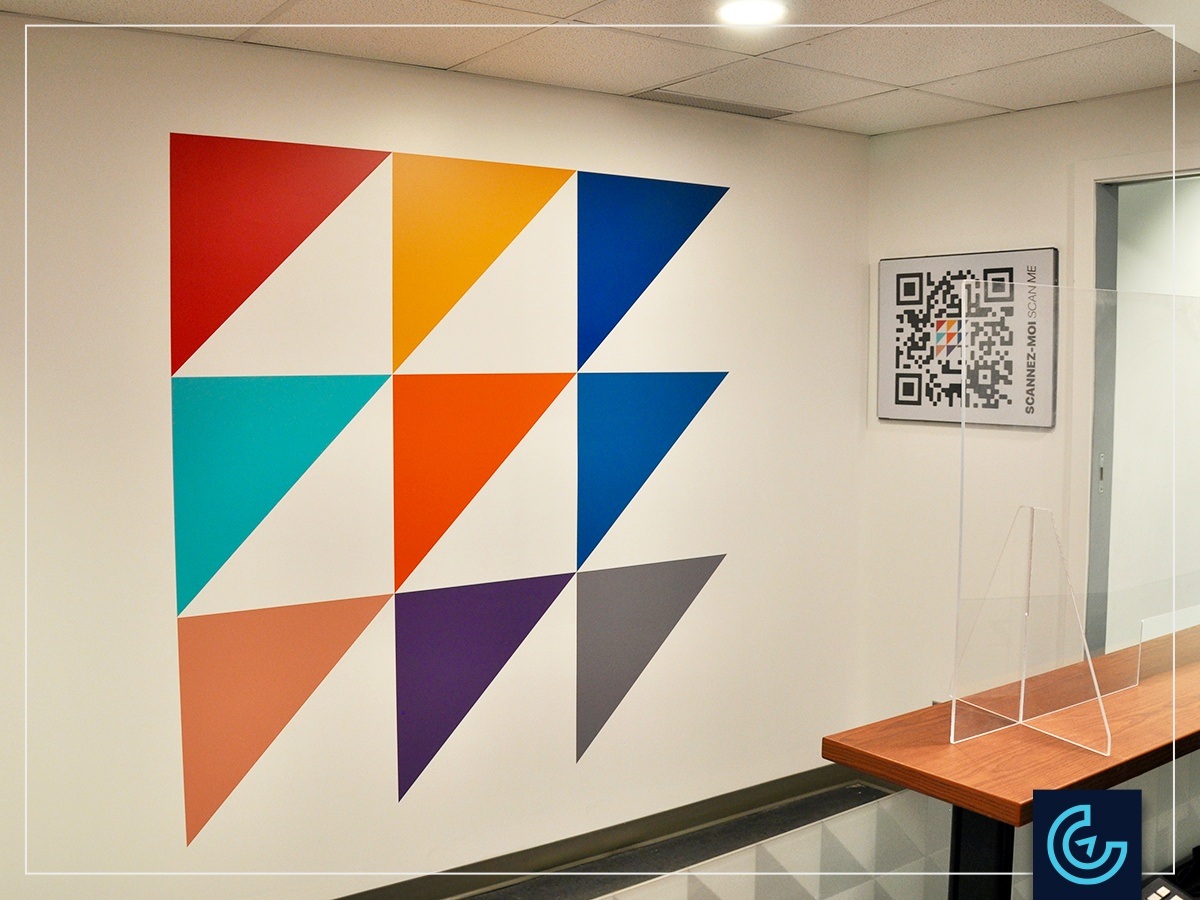 Interior decoration wall graphics: Trebas (Montreal) - Click Affiche Inc.