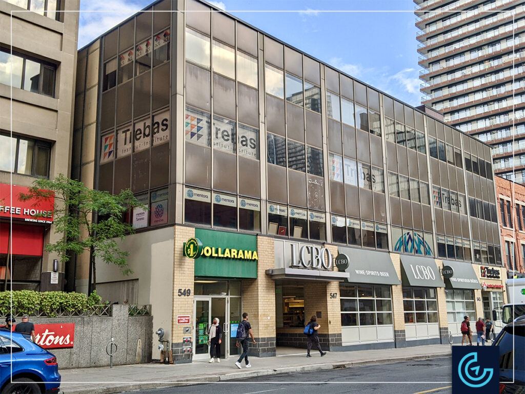 Commercial branding window graphics in mesh banners to identify ...