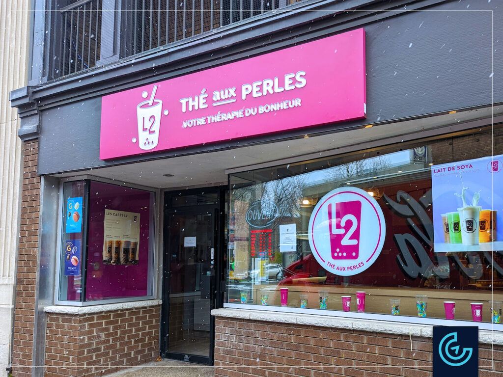 Illuminated storefront sign in style push-through letters for the ...