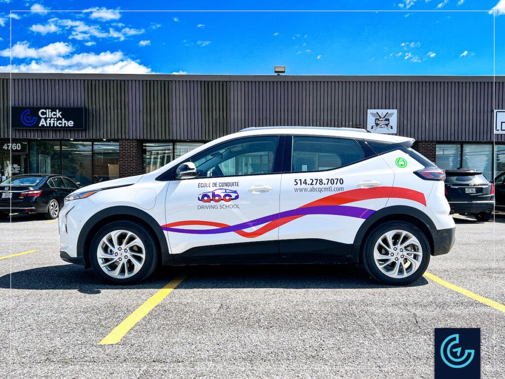 Click Affiche spécialiste en lettrage de véhicule commercial