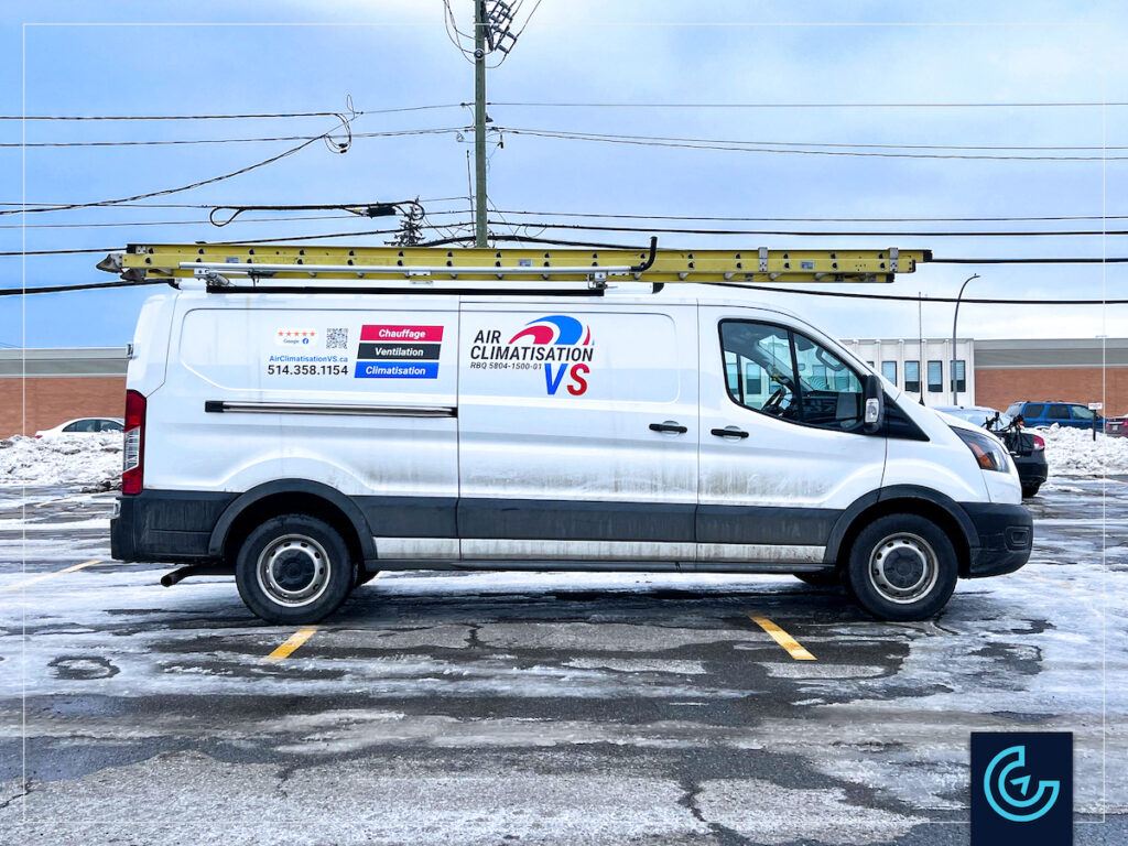 Van lettering on a 2017 Ford Transit Low Roof for the HVAC contractor ...