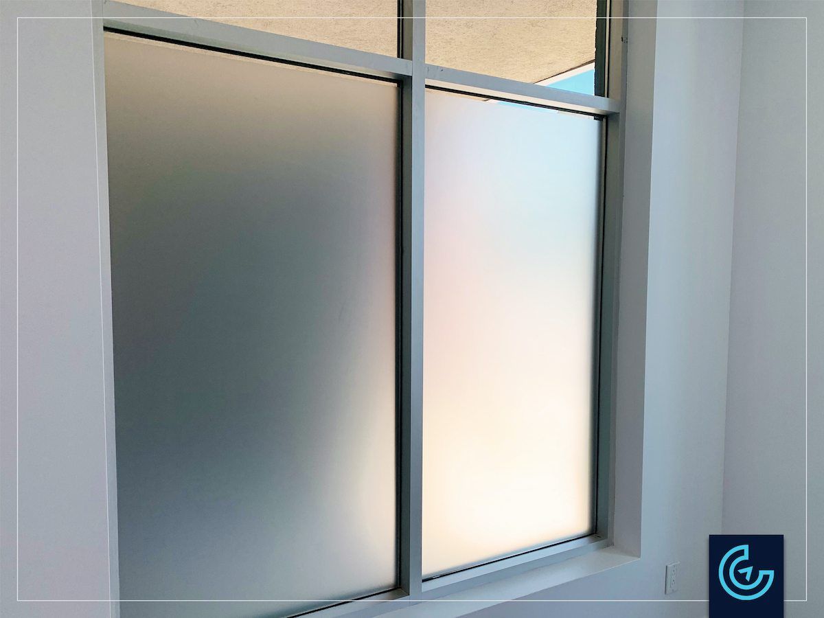 Frosted vinyl and adhesive vinyl for privacy and business ...