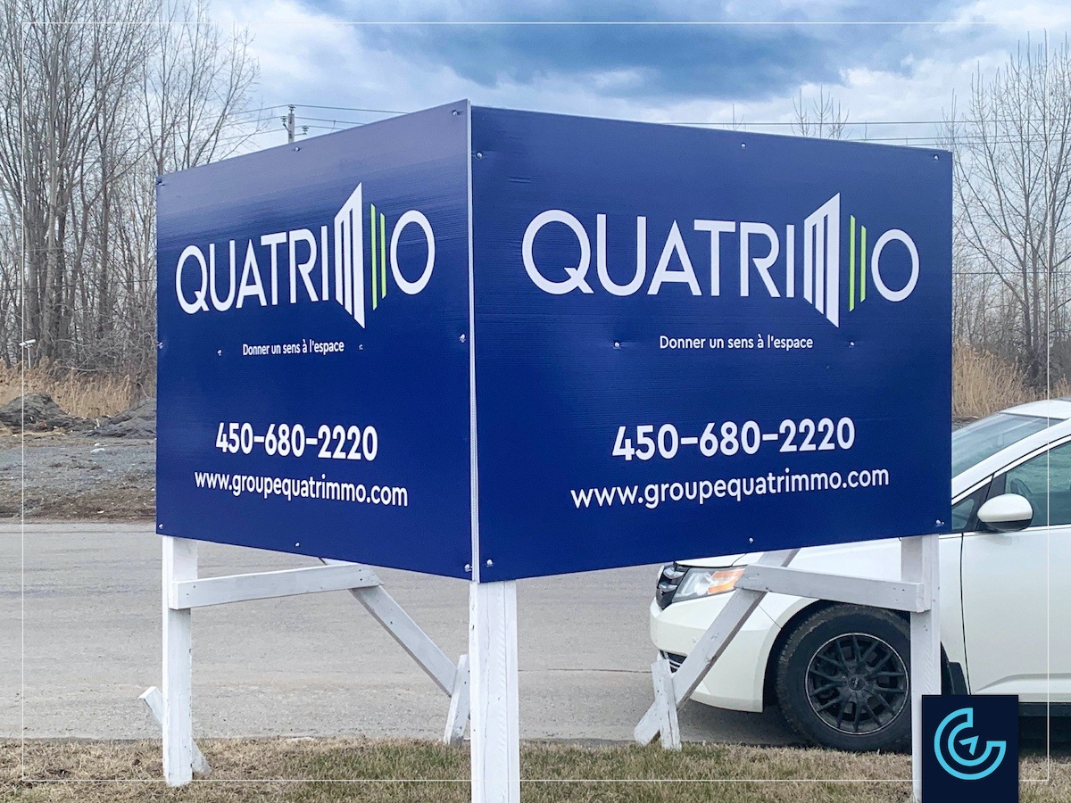 Rigid publicity sign panels in corrugated plastic printed and installed ...